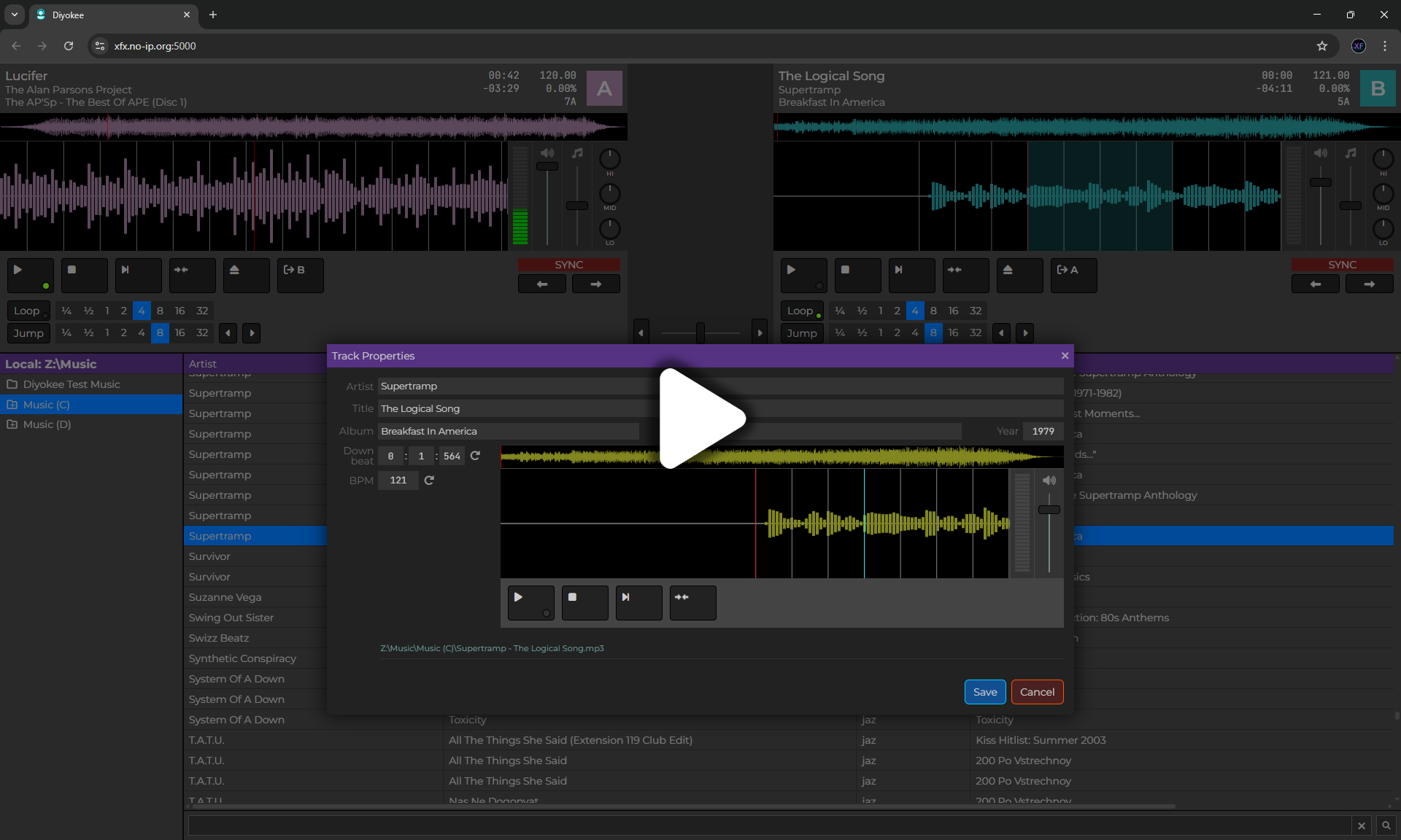 GitHub - morphx666/Diyokee: DJ mixing webapp with streaming support